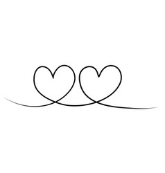 One continuous line drawing simple cute Royalty Free Vector