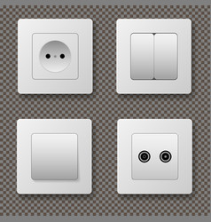 Wall switch power electrical socket electricity Vector Image