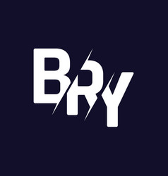 Monogram letters initial logo design bms Vector Image