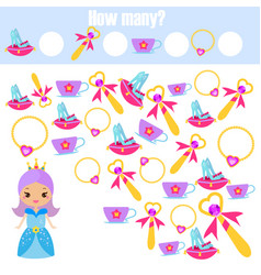 Counting math kids game mathematical numbers Vector Image