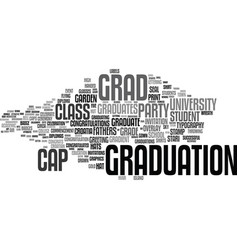Grad word cloud concept Royalty Free Vector Image