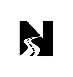Initial letter d road logo for travel Royalty Free Vector
