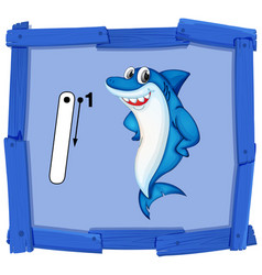 Number one on wooden banner Royalty Free Vector Image