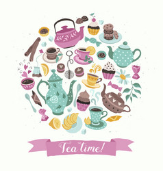 Tea icons Royalty Free Vector Image - VectorStock