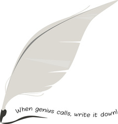 Fountain pen write ink style work outline Vector Image