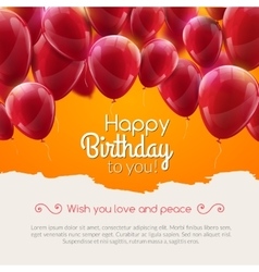 Red birthday card Royalty Free Vector Image - VectorStock