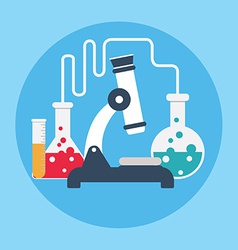 School science lab logo icon design Royalty Free Vector