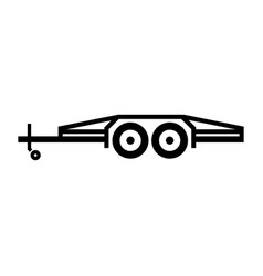Flatbed tilt trailer Royalty Free Vector Image