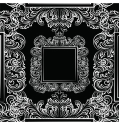 Baroque mirror frame Royalty Free Vector Image