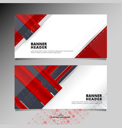 Web header red black design white background Vector Image