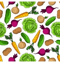 Seamless pattern with various herbs and spices Vector Image