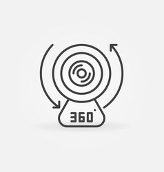 360 degree camera device concept outline Vector Image