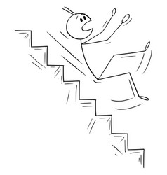 Cartoon careless man or businessman walking on Vector Image