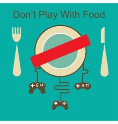 Dont play Joystick sign icon Video game symbol Vector Image