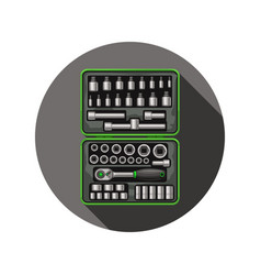 Isolated black toolbox professional toolkit Vector Image