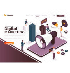 Flat color modern isometric concept - increase Vector Image