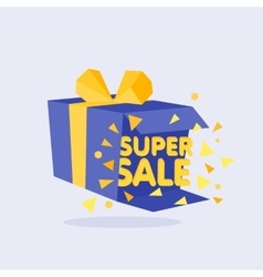 Gift box top view isolated template Royalty Free Vector