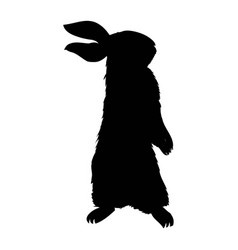 Silhouette rabbit Royalty Free Vector Image - VectorStock