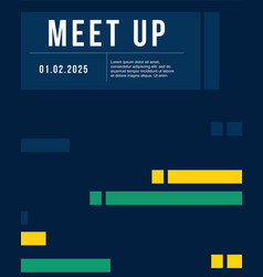 Bubble cool colorful background meet up card Vector Image