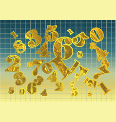 Golden arithmetic background Royalty Free Vector Image