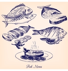 Hand drawn of kitchen utensils Royalty Free Vector Image