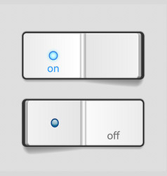 Black led light power button Royalty Free Vector Image