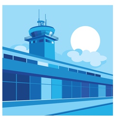 Airport control tower terminal building Royalty Free Vector