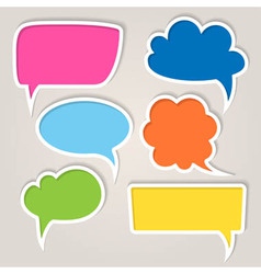 Colorful speech bubble frames Royalty Free Vector Image