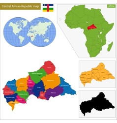 Colorful map africa continent Royalty Free Vector Image