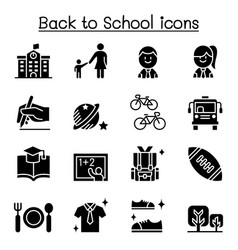 School and education 3d icon set Funny cartoon Vector Image