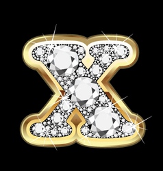 E gold and diamond Royalty Free Vector Image - VectorStock