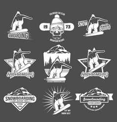 Retro vintage logotypes or insignias set Vector Image