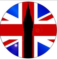 Union jack button Royalty Free Vector Image - VectorStock