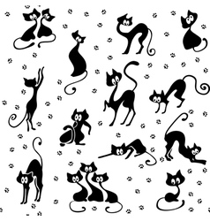 Black cats Royalty Free Vector Image - VectorStock