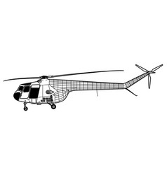 Bristol type 171 sycamore Royalty Free Vector Image