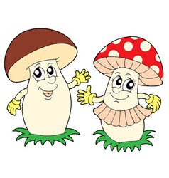 Mushroom and toadstool Royalty Free Vector Image