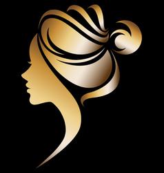 Women silhouette purple icon Royalty Free Vector Image