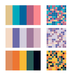 Color palette set background harmony color combos Vector Image