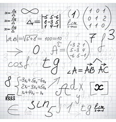 Mathematics school notebook template back to Vector Image