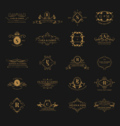 Set company logo design ideas Royalty Free Vector Image