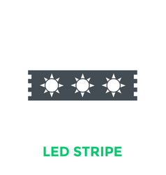 Led stripe icon pictograph Royalty Free Vector Image
