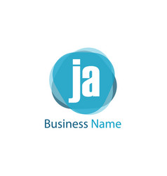 Initial letter ja logo template design Royalty Free Vector