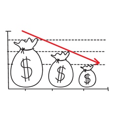 Money Loss Graph Royalty Free Vector Image - VectorStock