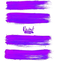 Bright violet watercolor paint strokes Royalty Free Vector
