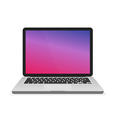 Laptop notebook computer on modern gradient Vector Image
