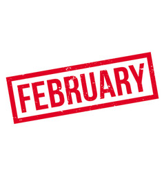 February rubber stamp Royalty Free Vector Image