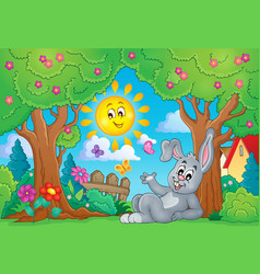 Sun on sky theme image 2 Royalty Free Vector Image