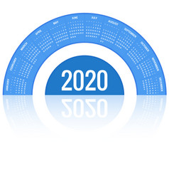 Colorful round calendar 2021 calendar portrait Vector Image