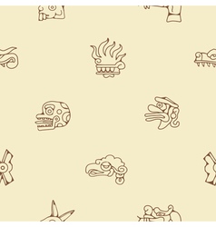 Icons with aztec calendar day signs Royalty Free Vector