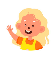 Funny baby girl dabbing cartoon Royalty Free Vector Image